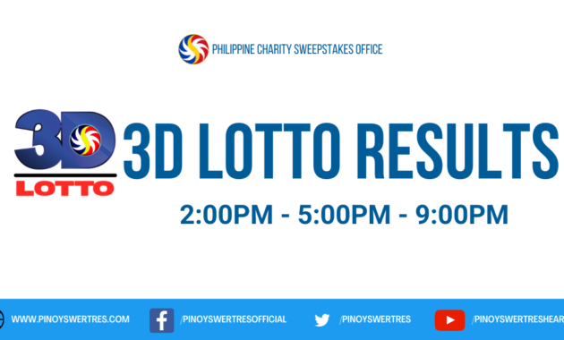 3D SWERTRES RESULT - PCSO Swertres Result Today