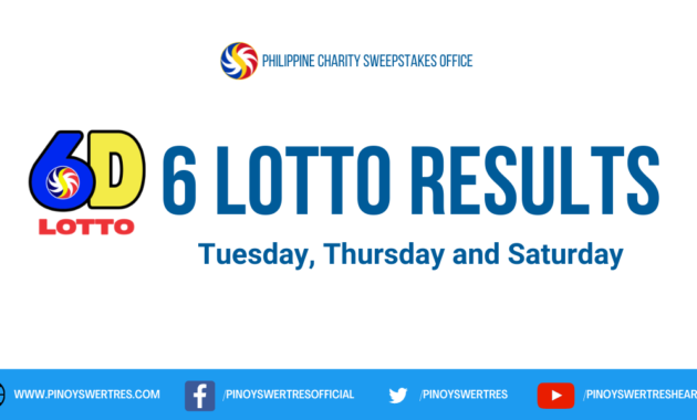 6D PCSO Lotto Results - Philippine PCSO Results